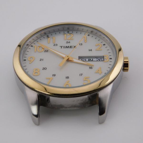 Timex Indiglo WR 30M Two Tone Quartz Analog Men's Watch New Battery ...