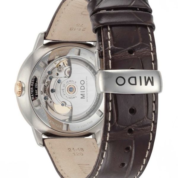 Mido Commander II Grey Dial Brown Leather Men's WatchItem No ...