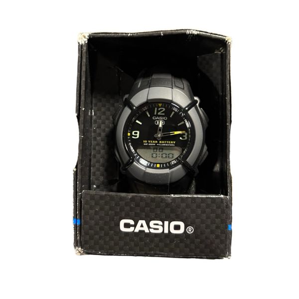 Casio HD Mens Watch Analogue & Digital HDC-600-1BVES New Tested Working ...