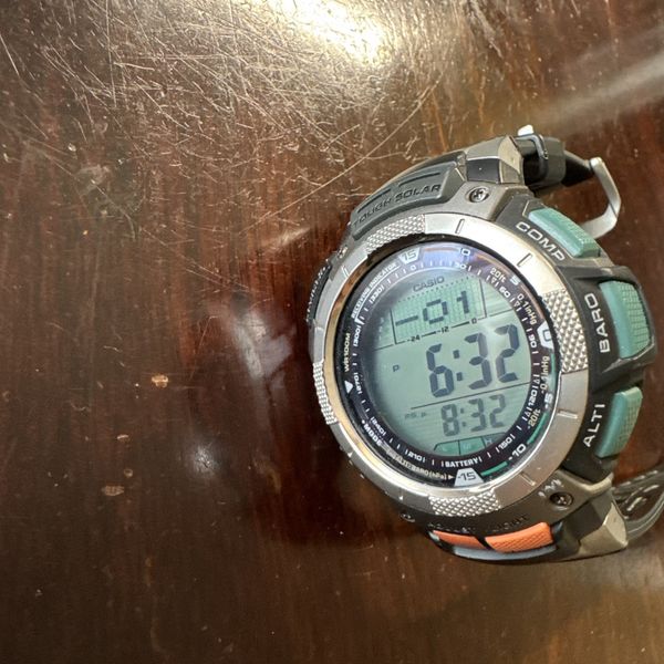 Casio watch Pathfinder PAW-1100 3043 Triple Sensor Wave Ceptor Tough ...