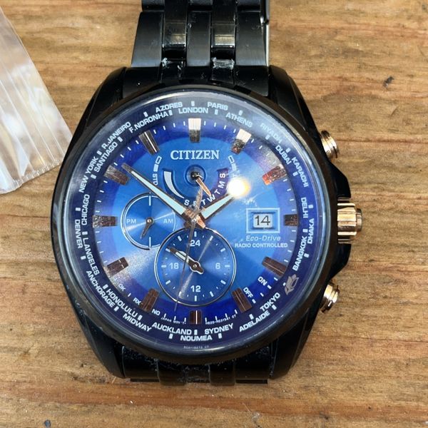 Citizen Blue Dial Sapphire Crystal AT9126-82L Radio Controlled Men's ...