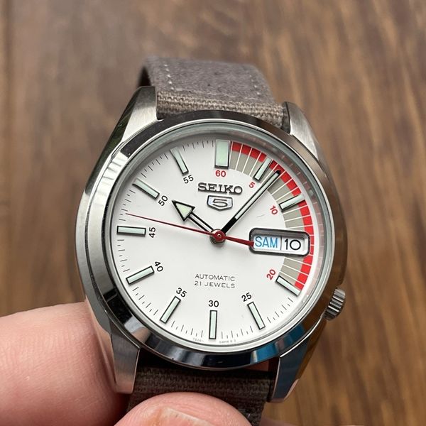 Seiko 5 Sports White Men's Watch - SNK369K1 | WatchCharts Marketplace