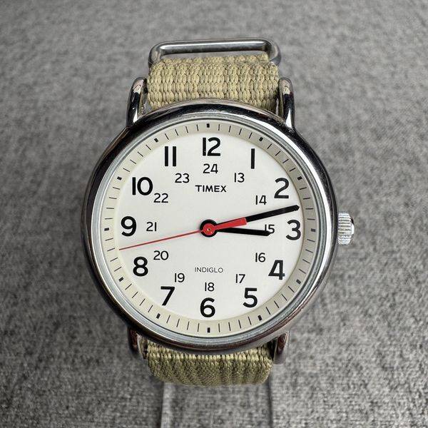 TIMEX Weekender Men's Watch Stainless Steel Nato Fabric Strap T2N651 ...
