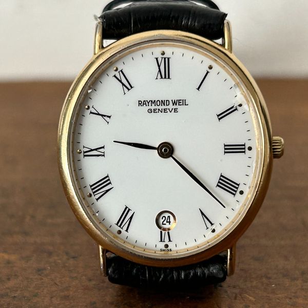 RAYMOND WEIL GENEVE 18K GOLD PLATED QUARTZ MENS WATCH - MODEL 5524 ...