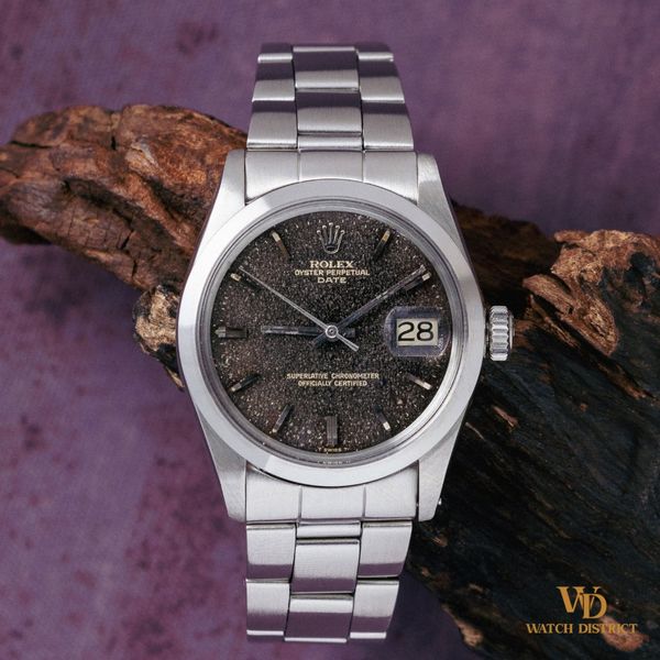 ASPHALT 1970 34mm Rolex Oyster Perpetual Date 1500 Automatic Black Dial ...