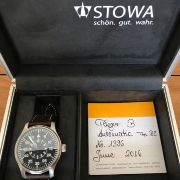 STOWA TYPE-B klassic classic flieger pilot watch in 40 mm + box and ...