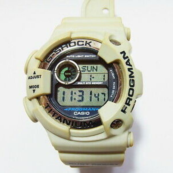 G-Shock Frogman DW-9900 LG-8JR Men In White Gray Titanium Casio Watch ...