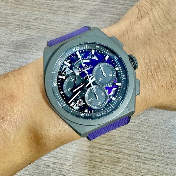Local Set Zenith Defy 21 Ultraviolet El Primero 44mm Skeleton Dial ...