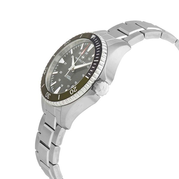 Hamilton Khaki Navy Automatic Green Dial Sprite Bezel Men's Watch ...