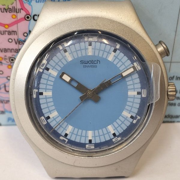 SWATCH IRONY QUARTZ SKY BLUE DIAL AG-2002 SWISS MEN'S NOT WORKING ...