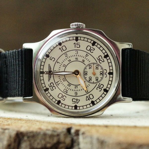 Men's Wristwatch Pobeda Pilot Wings LACO Mechanical Soviet USSR ...