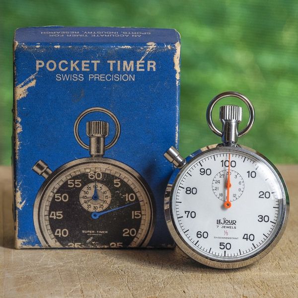 Vintage Le Jour ⅕ stopwatch with original box, near mint condition ...