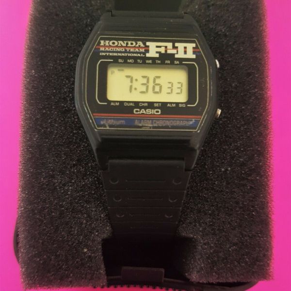 Vintage Casio F-85 HONDA RACING , FORMULA 2 style Wrist Watch from 1985 ...