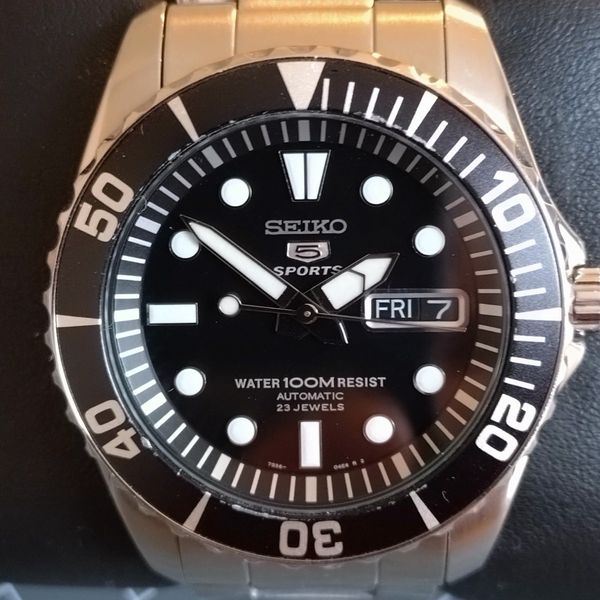 Seiko 5 Sports Men's Black Watch - SNZF17K1 (Sea Urchin) | WatchCharts Marketplace