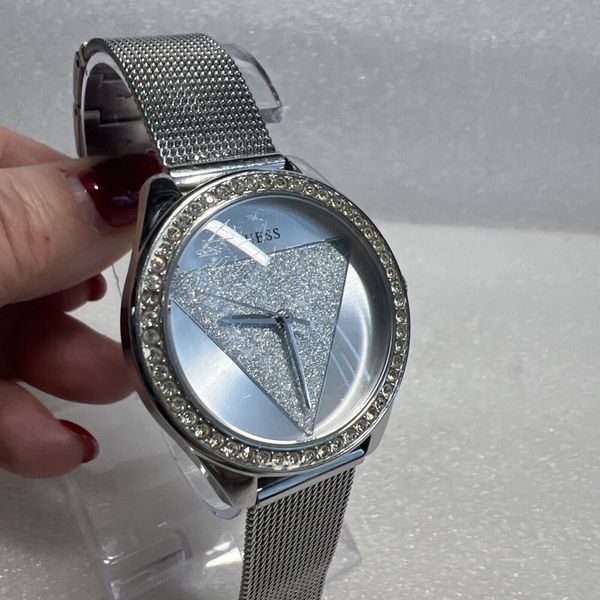 Guess Ladies Silver Mesh Strap Watch. | WatchCharts Marketplace