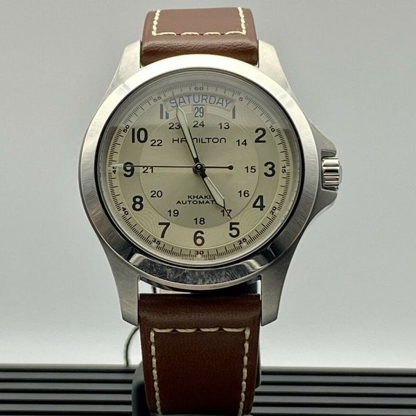Hamilton Khaki Field King Auto Brown Leather Men's Watch H64455523 ...
