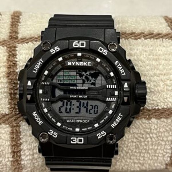 Chunky Watch Men Casio G-Shock Divers Style Black Digital Watch SYNOKE ...