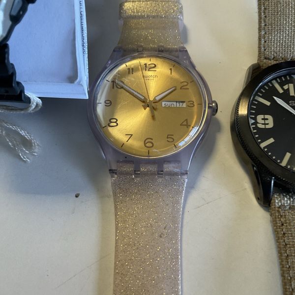 Seiko Swatch Timex Casio 5 Watch Lot Menâ s Watches Good Shape Used ...