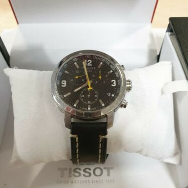TISSOT PRC 200 Black Dial Chronograph Wrist Watch for Men, boxed with receipt | WatchCharts