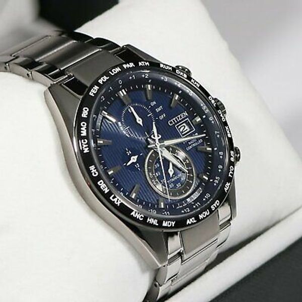 Citizen Eco-Drive Super Titanium Blue Dial Men's Chronograph Watch ...