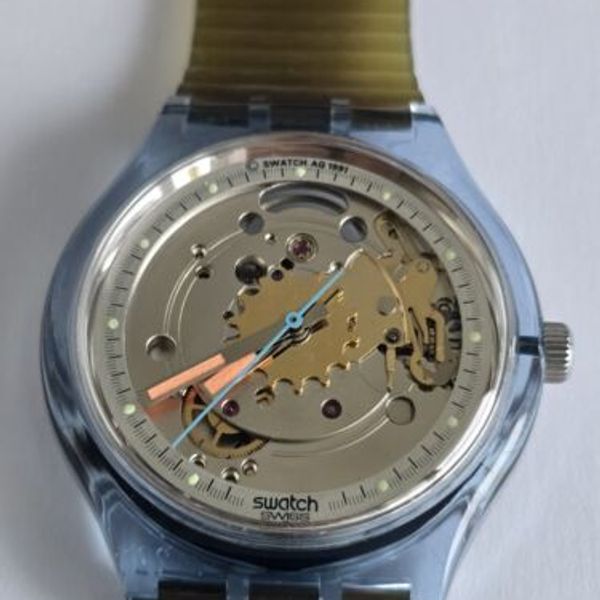 Swatch Automatic SAN100 Blue Matic New Unworn | WatchCharts Marketplace