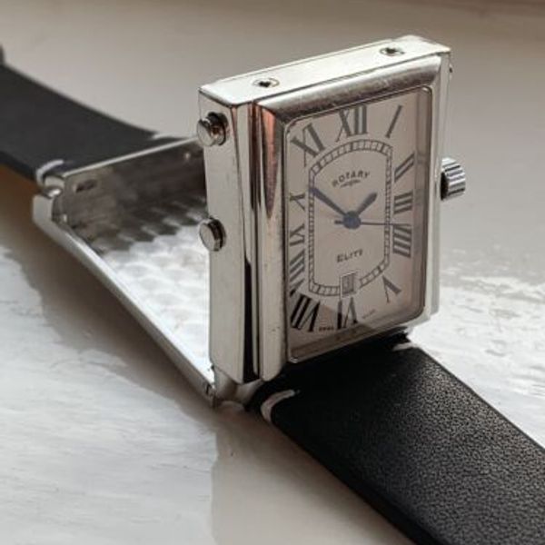 Mens Collectible Swiss Made Rotary Elite Reverso Watch JLC FWO ...