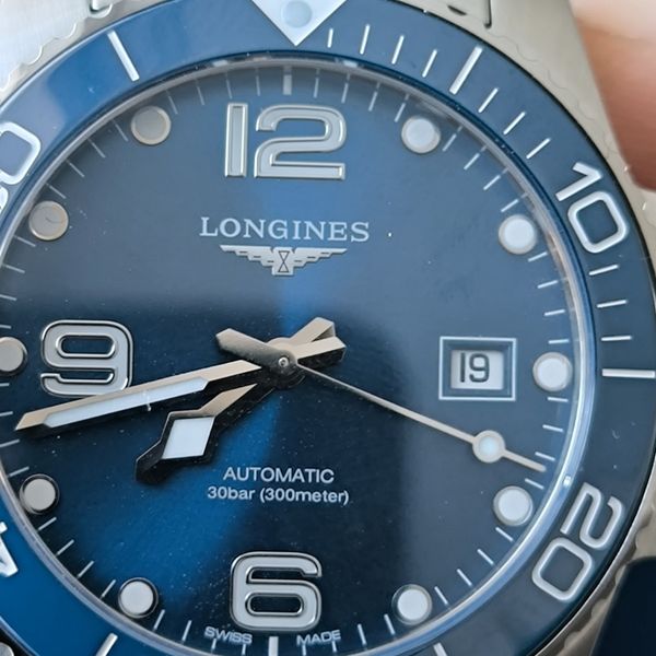 LONGINES Hydroconquest Blue Dial L37814966 Men's Automatic Free Rubber ...