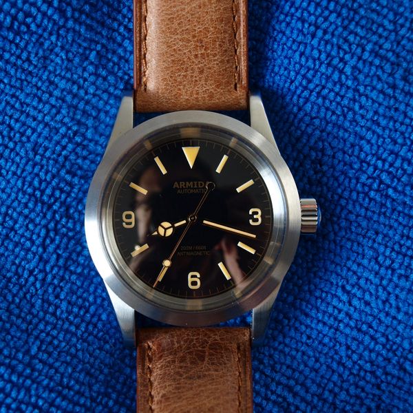 SOLD. ARMIDA A6 40mm Explorer homage Boxed £195 to UK | WatchCharts