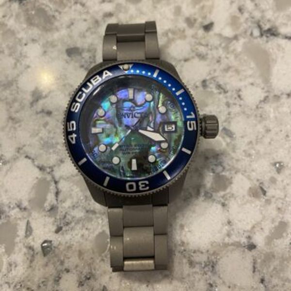 Invicta Pro Diver Ti-22 Automatic Women's 38mm Titanium Abalone Dial ...