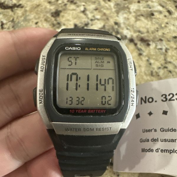 Casio Unisex Watch W-96H 3239 Chronograph Alarm 10 Year Battery WR 5BAR ...