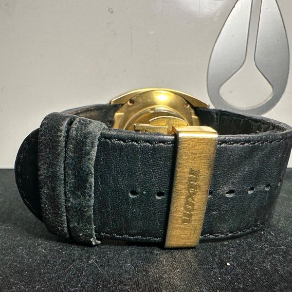 Nixon The Esquire CS Watch Black/Gold Leather Strap *Rare ...