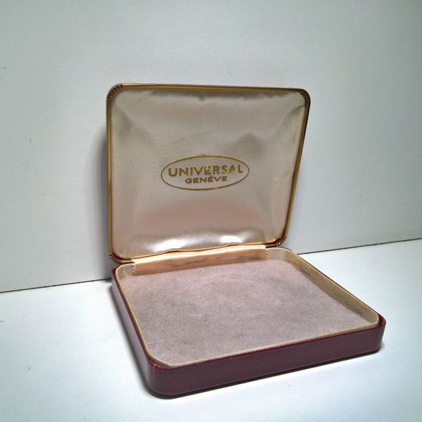 ULTRA RARE VINTAGE UNIVERSAL GENEVE WATCH BOX USED CONDITION GENUINE ...