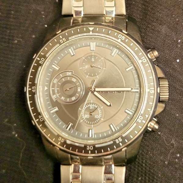 Relic By Fossil Mens Quartz Watch Silver & Graphite Band and Graphite ...