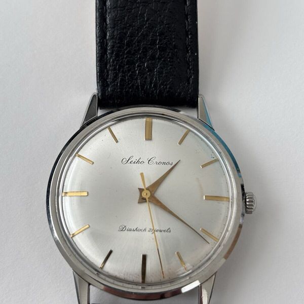 Vintage 1960 SEIKO Cronos Stainless 14k Gold Hand-Winding 21J Rare ...