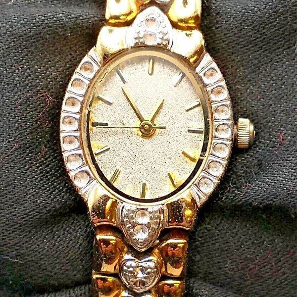 ELGIN Ladies' Vintage Goldtone Cocktail Watch, New Battery, Model ...