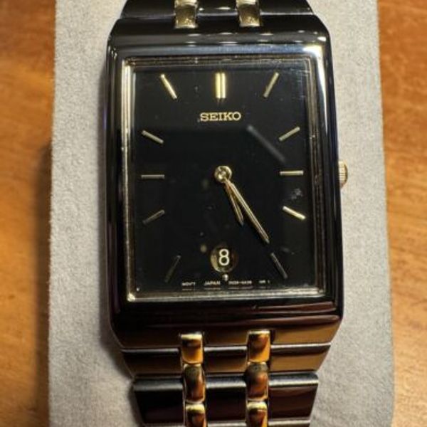 Nice SEIKO 7N39-5A29 Black(Dark Gray) / Gold Tone | WatchCharts Marketplace