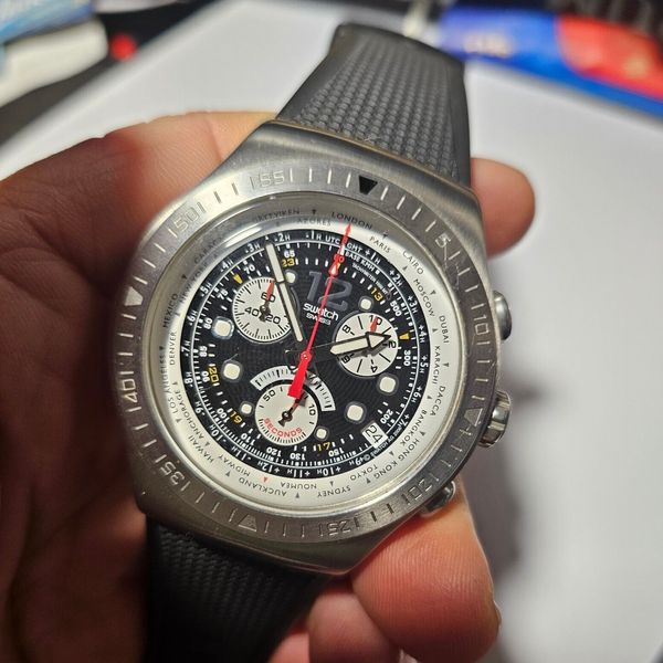 Swatch Irony the Chrono XL Get Fly Back YOS414G 47mm | WatchCharts ...