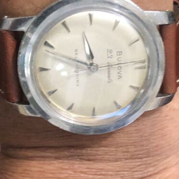 Vintage Bulova Mans 23 Jewel Watch Automatic All stainless steel! New ...