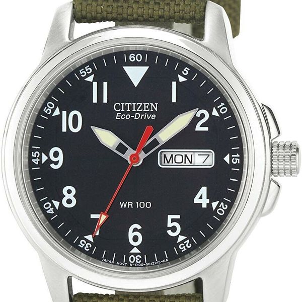 CITIZEN Men s Military Eco-Drive Canvas Strap Watch BM8180-03E ...
