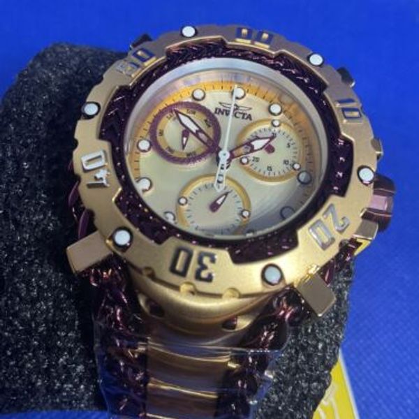 Invicta Gladiator Gold/burgundy, mod 41114 ladies wristwatch ...
