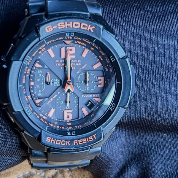 Casio G-SHOCK GW-3000B Sky Cockpit Radio Solar Black Analog Watch ...