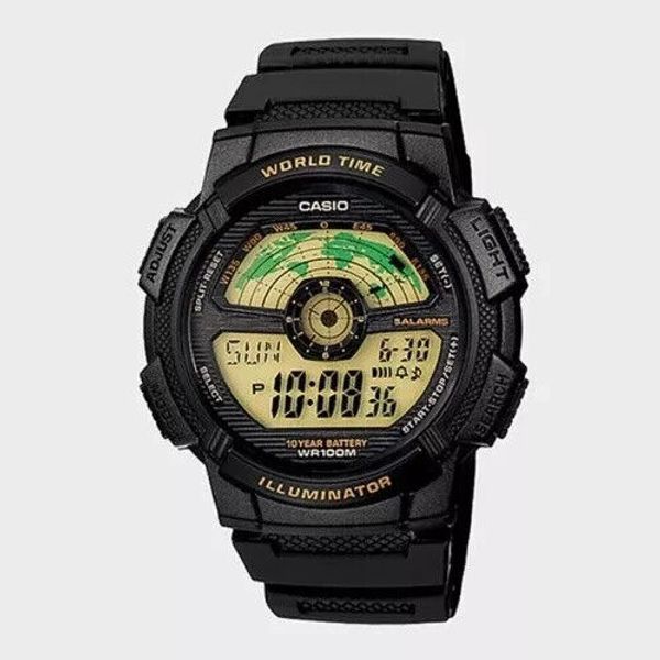 CASIO Men's Wrist Watch AE-1100W-1B | 10-Year Battery Life, World Time ...