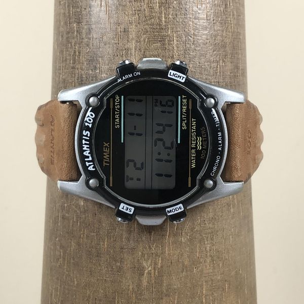 Timex Atlantis 100 Watch Mens Digital Chrono Alarm Timer 100m WR ...