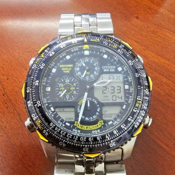 Citizen Blue Angels Navihawk C300-Q00842-TA Men's Watch with Manual ...