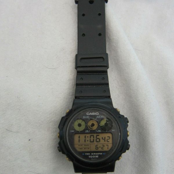 Vintage CASIO TGW-10 (827) Tri Graph Japan Watch - New Band Battery ...