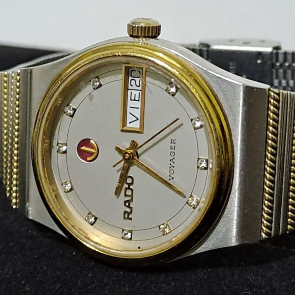 VINTAGE RADO VOYAGER 636.4013.4 DAY DATE AUTOMATIC 2846 SWISS MADE MEN ...