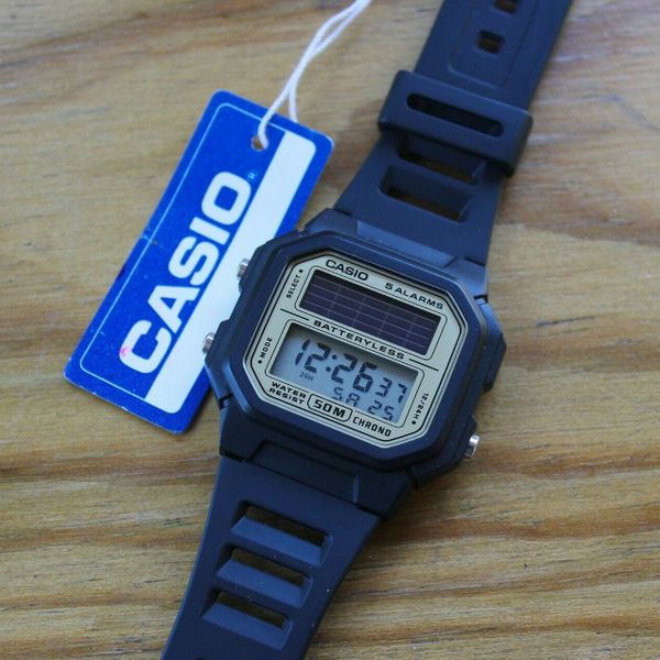 NOS Rare Vintage Casio AL-190 Solar Panel Men’s Digital Watch Chrono ...