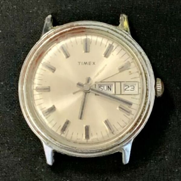 TIMEX MARLIN Vintage 1976 Men’s Hand Wind Auto Wristwatch Day Date ...
