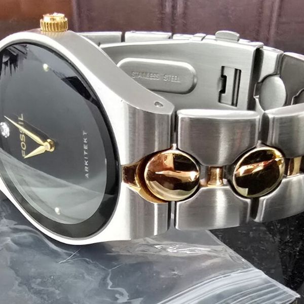 FOSSIL Mens Watch Stainless Steel ARKITEKT DIAMOND FS 2843 WATCH New ...