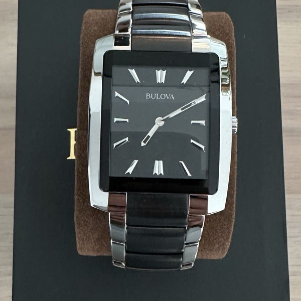 Bulova Men's Classic Rectangle 2-Hand Quartz Watch | WatchCharts ...